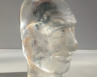Glass Face Optical Art Polished Lens Like Sand Cast Head | Etsy