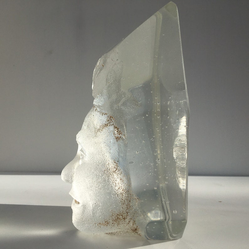 Prism Head Cast Glass Face Sculpture the Rainbow Maker - Etsy