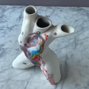 Body Painted Vase Figure Sculpture, Female Figurine Vessel Erotic ...
