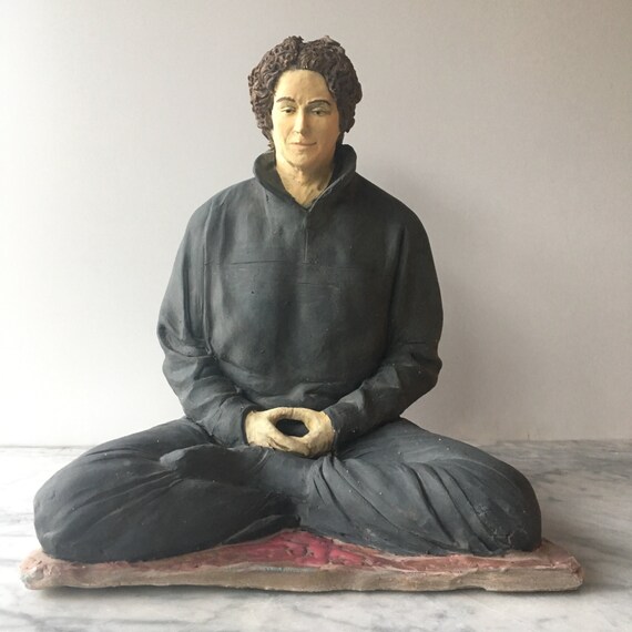 Zen Art Ceramic Figure Sculpture of a Woman in Meditation | Etsy