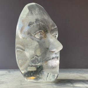 Prism Head Cast Glass Face Sculpture, the Rainbow Maker, Optical Art - Etsy