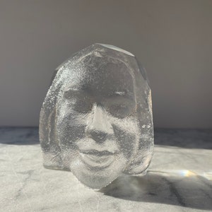 Prism Head Cast Glass Face Sculpture, the Rainbow Maker, Optical Art - Etsy