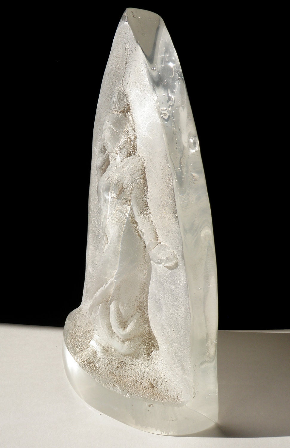 Cast Glass Figure Sculpture Goddess Art Saraswati Large | Etsy