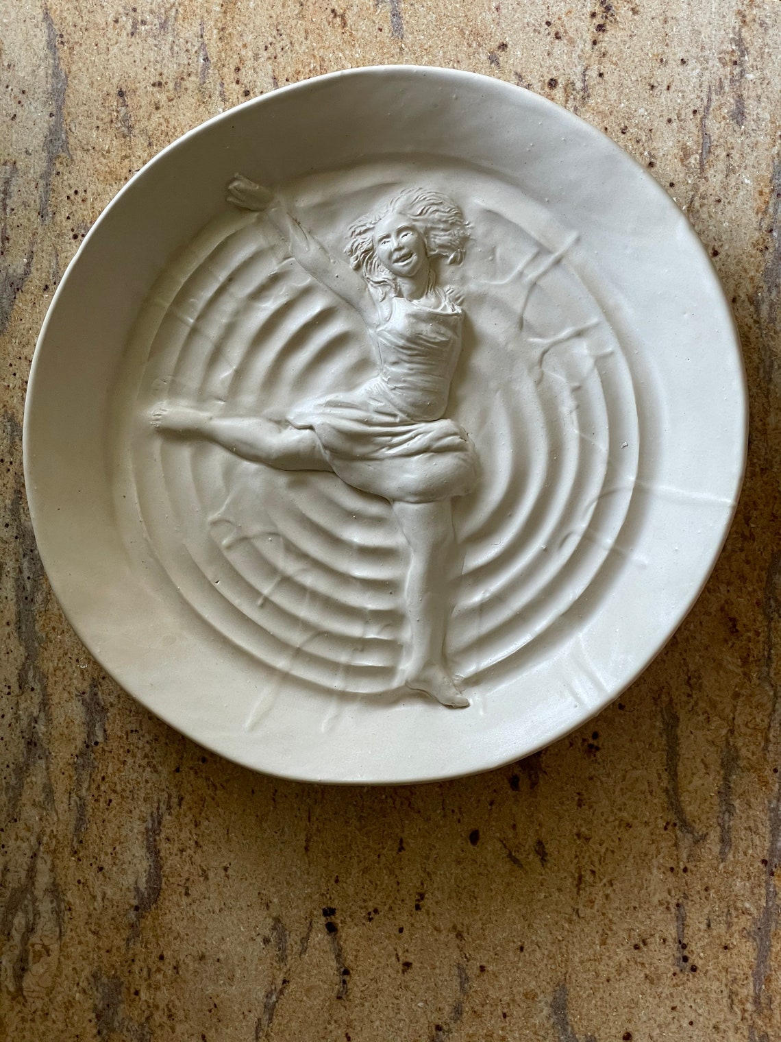 Dancer Bas Relief Sculpture Platter Wall Art Figure Plate - Etsy