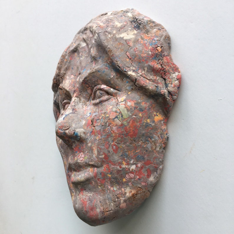 Wall Mask Face Sculpture Head Ceramic Art Portrait of Abba | Etsy