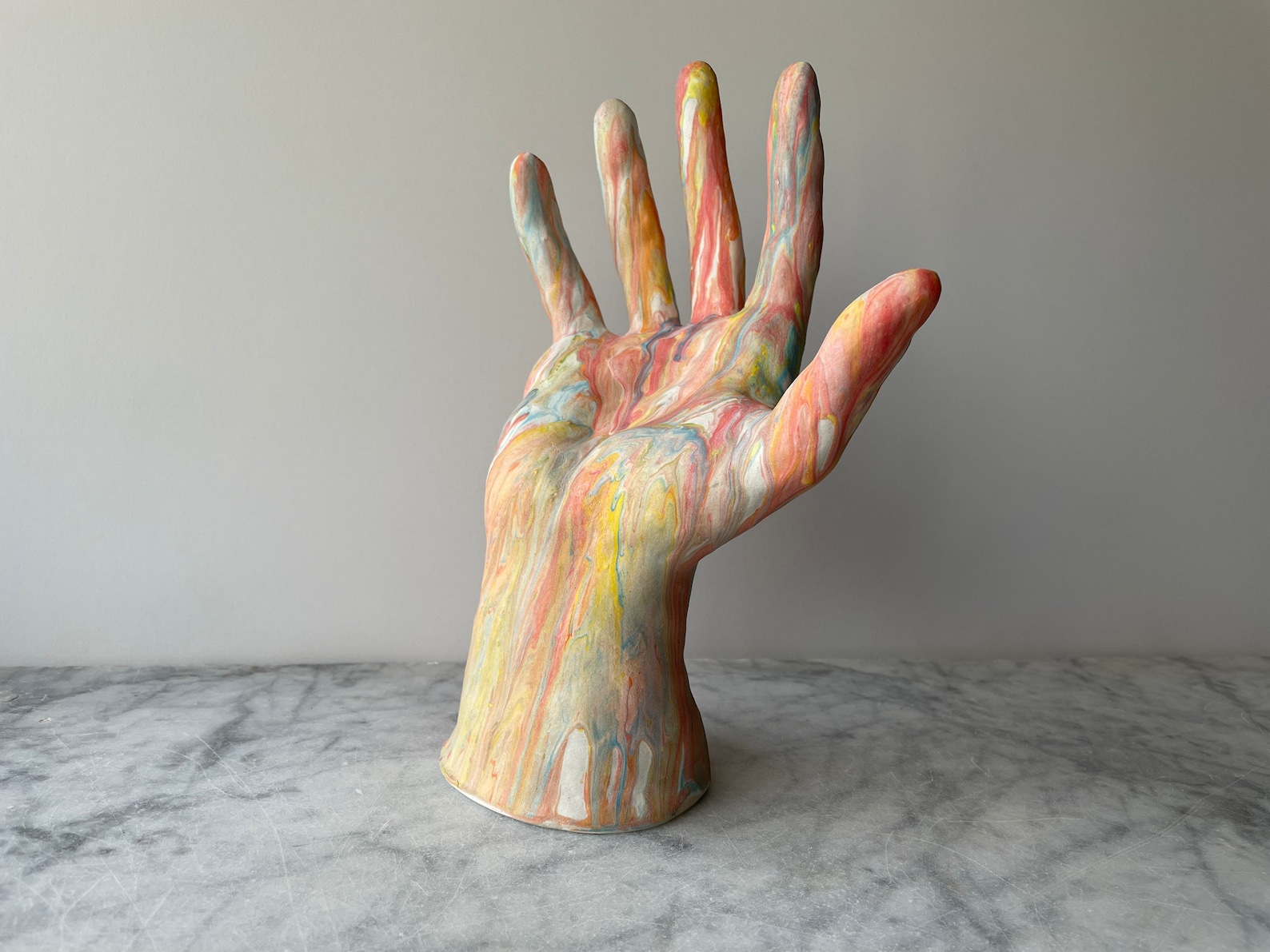 Artists Hand Sculpture Figure Ceramic Art Fragment Rainbow - Etsy