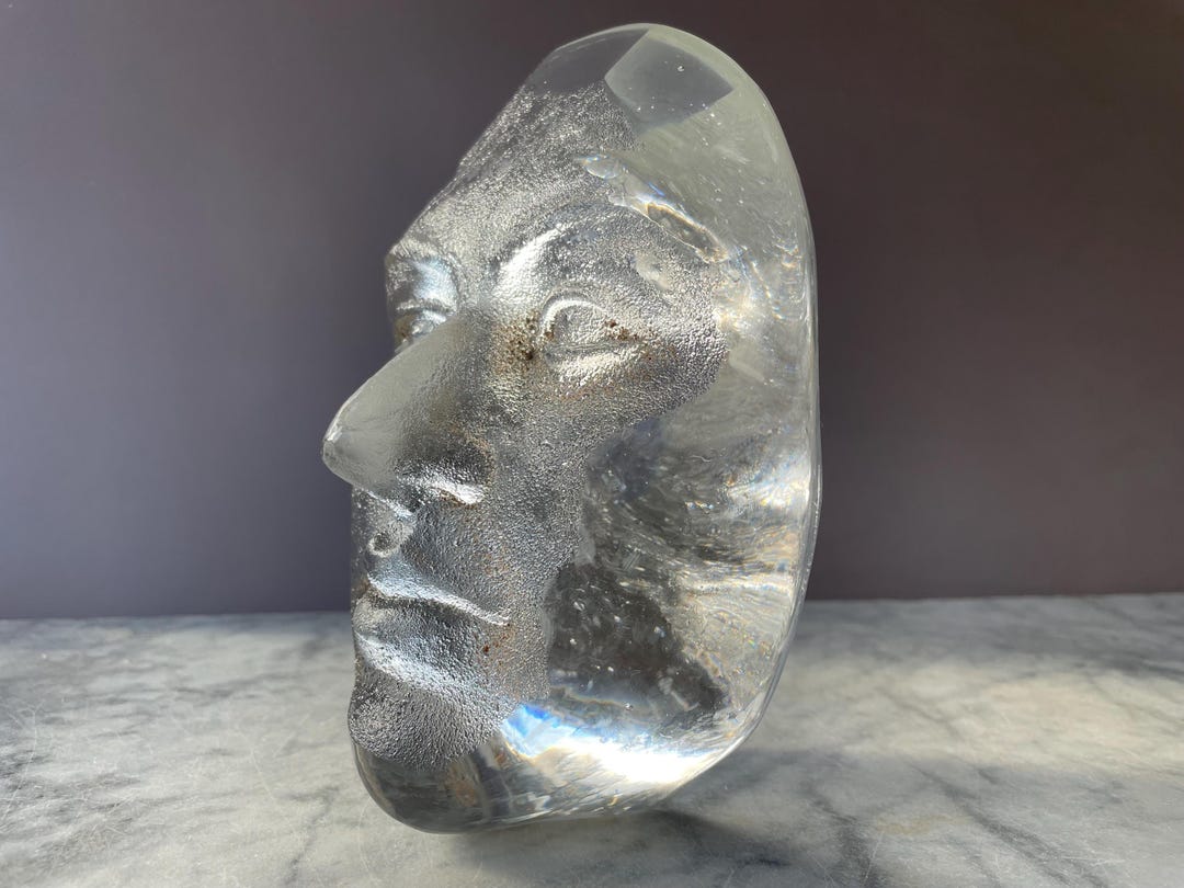 Prism Head Cast Glass Face Sculpture, the Rainbow Maker, Optical Art - Etsy