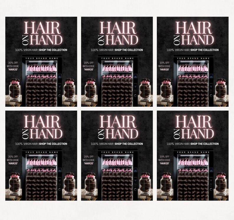 Hair Bundles Flyer Template | Hair Vendor Flyer | Edit on Canva ...