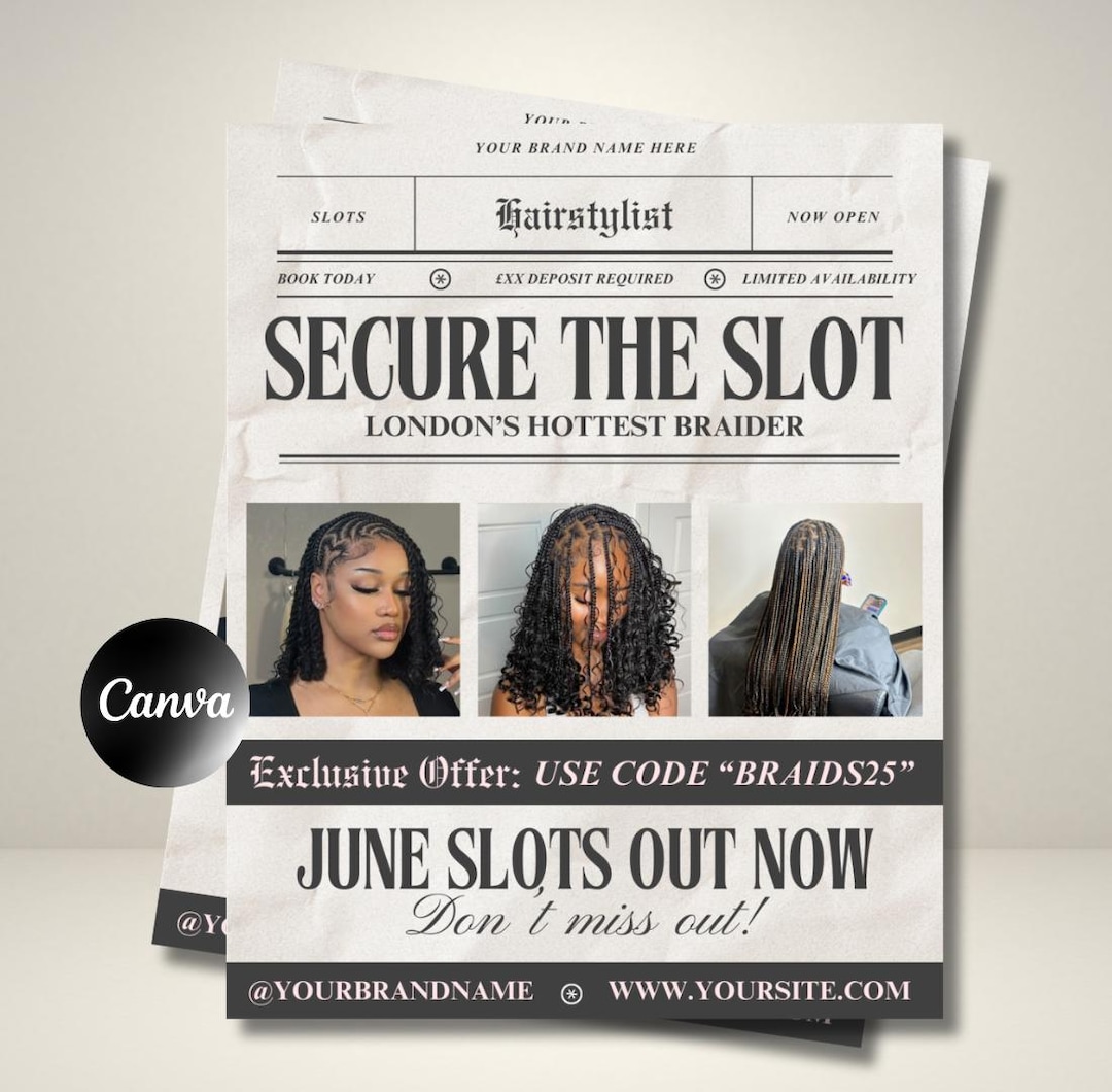 Hairstylist Newspaper Styler Flyer Template | Instagram Beauty Business ...
