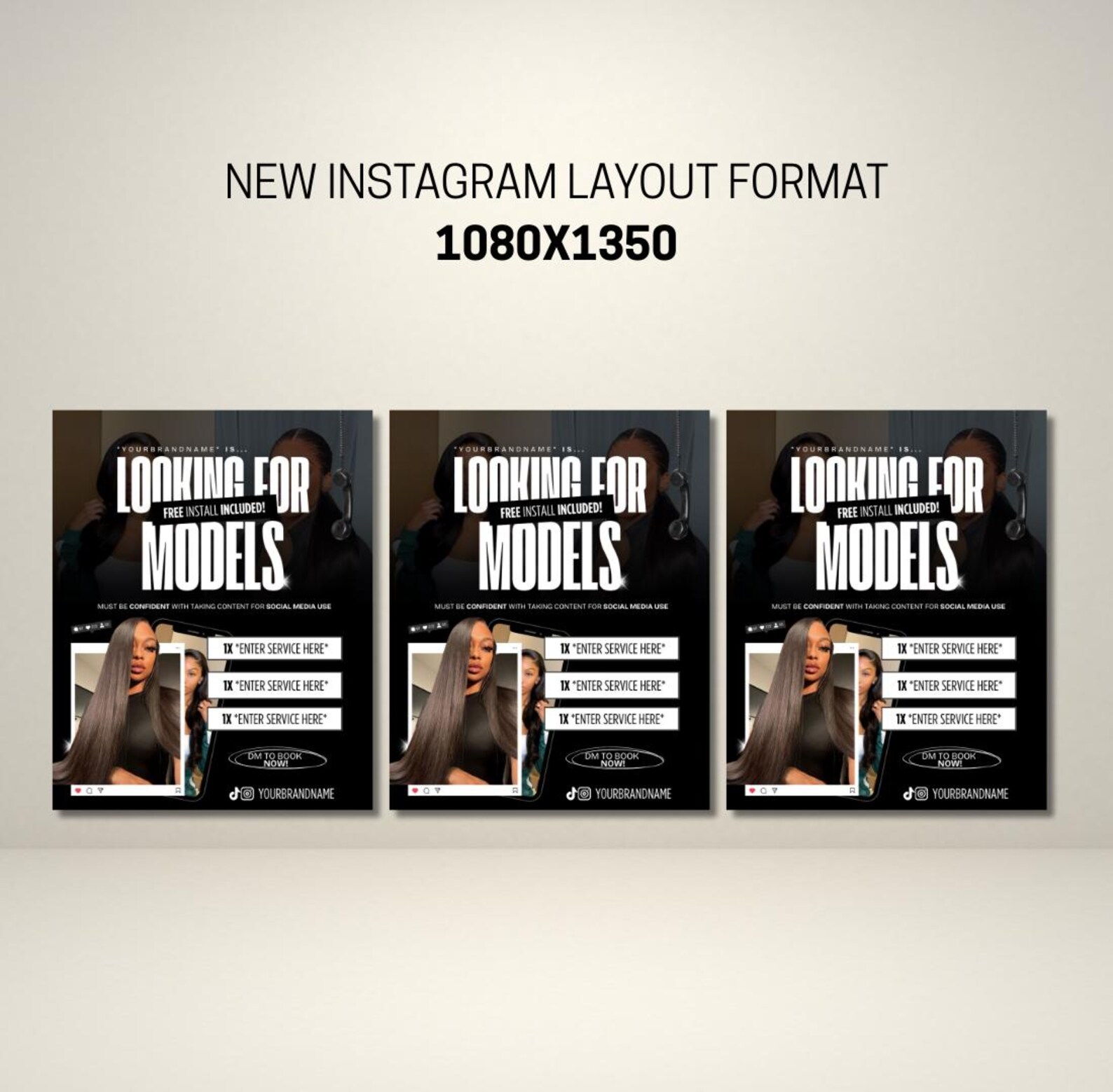 Looking for Hair Models Flyer Template | Hair Business Model Call Flyer ...