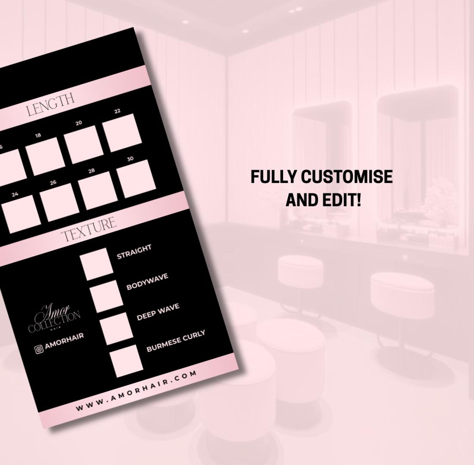 DIY Hair Bundle Tag Design Template | Hair Business Packaging | Hair ...