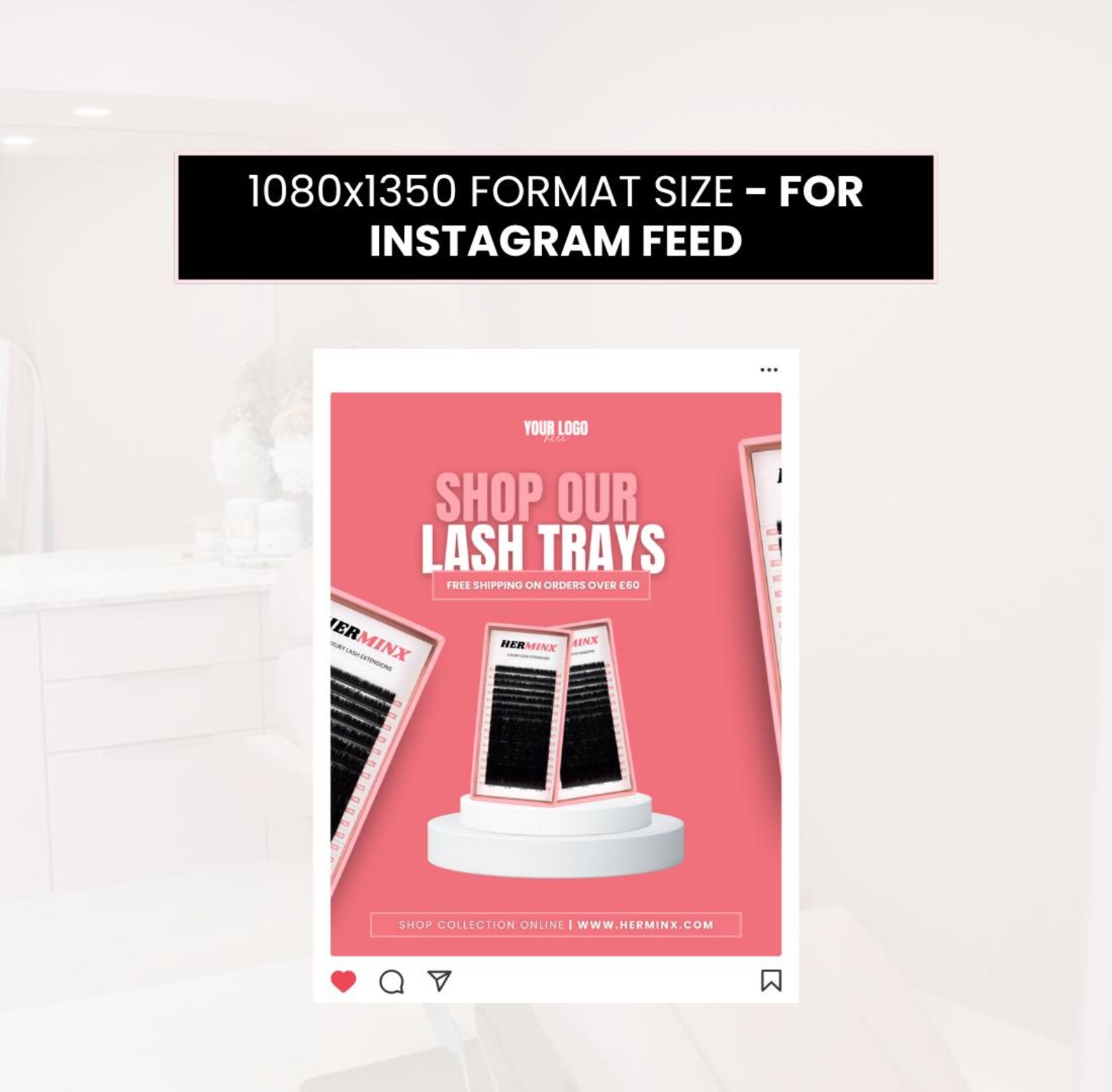 Editable Lash Tray Promo Flyer Template | Lash Trays on Sale Flyer ...