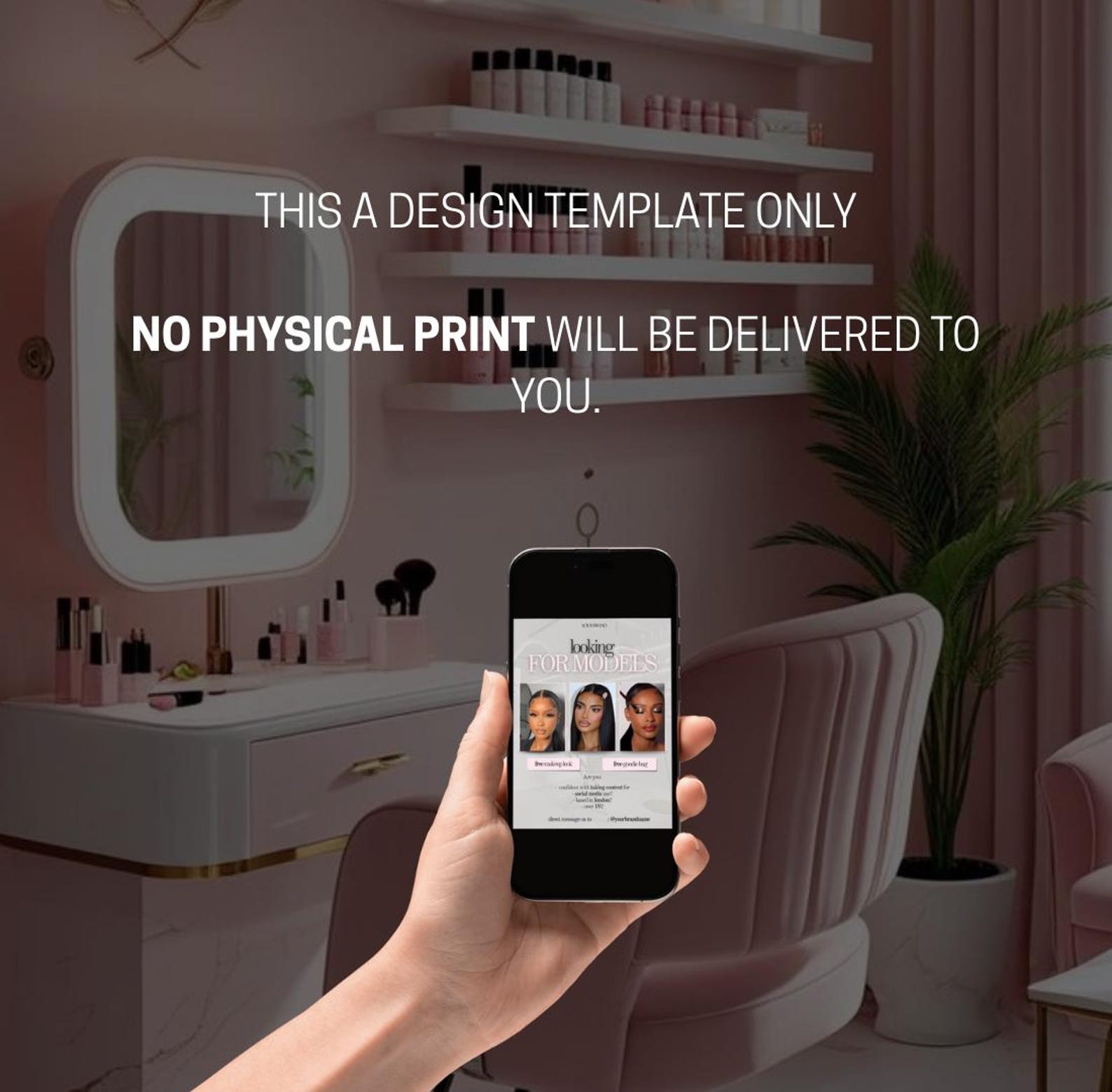Editable Models Wanted Flyer Template | MUA Canva Beauty Business Flyer ...
