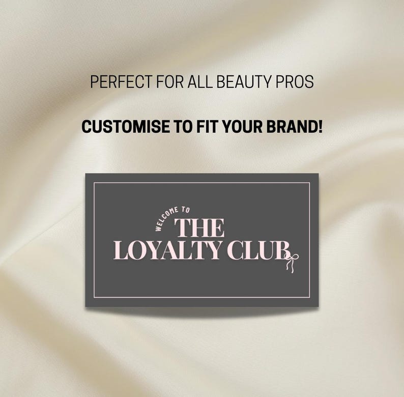Editable Loyalty Card Template, Beauty Business Card Design, DIY Stamp ...