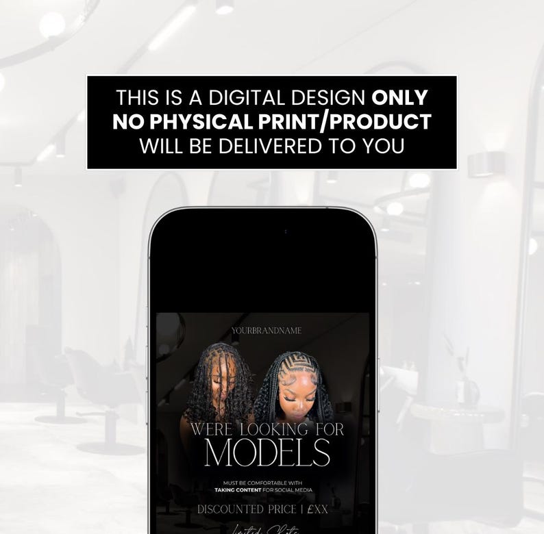 Hairstylist Model Search Flyer Template | Looking for Models Flyer ...