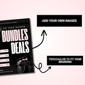 Hair Bundles Flyer Template Bundle | Editable on Canva | DIY | Hair ...