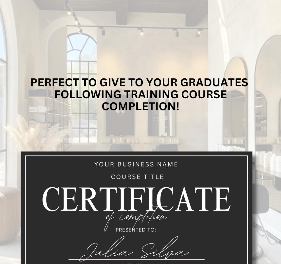 Certificate of Completion Template, Minimalistic, Lash Course ...
