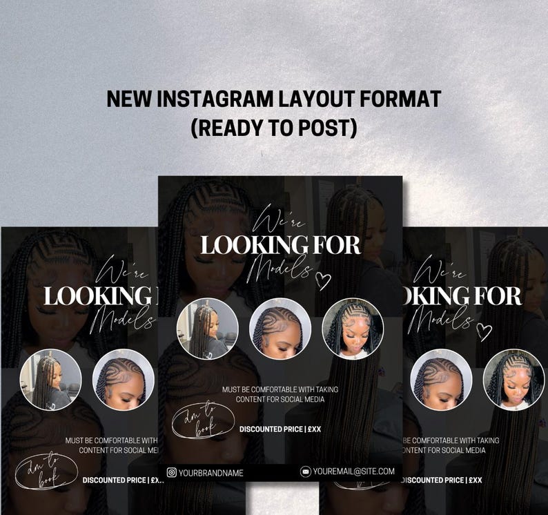 Hairstylist Model Search Flyer Template | Looking for Models Flyer ...