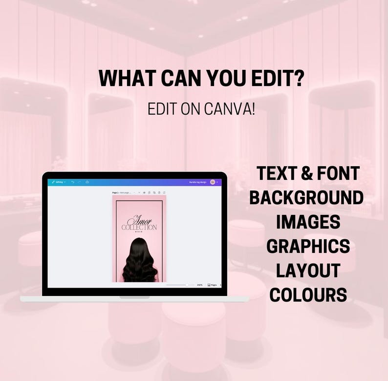 DIY Hair Bundle Tag Design Template | Hair Business Packaging | Hair ...