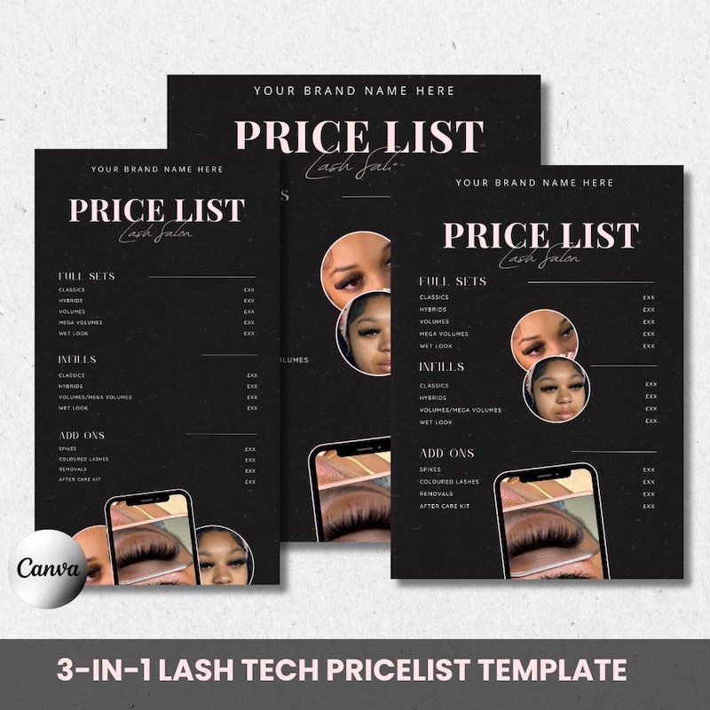 Lash Price List - Etsy