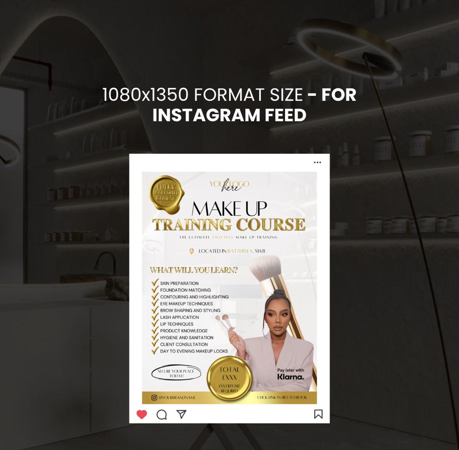 MUA Training Course Flyer Template | Editable Beauty Training Promo ...