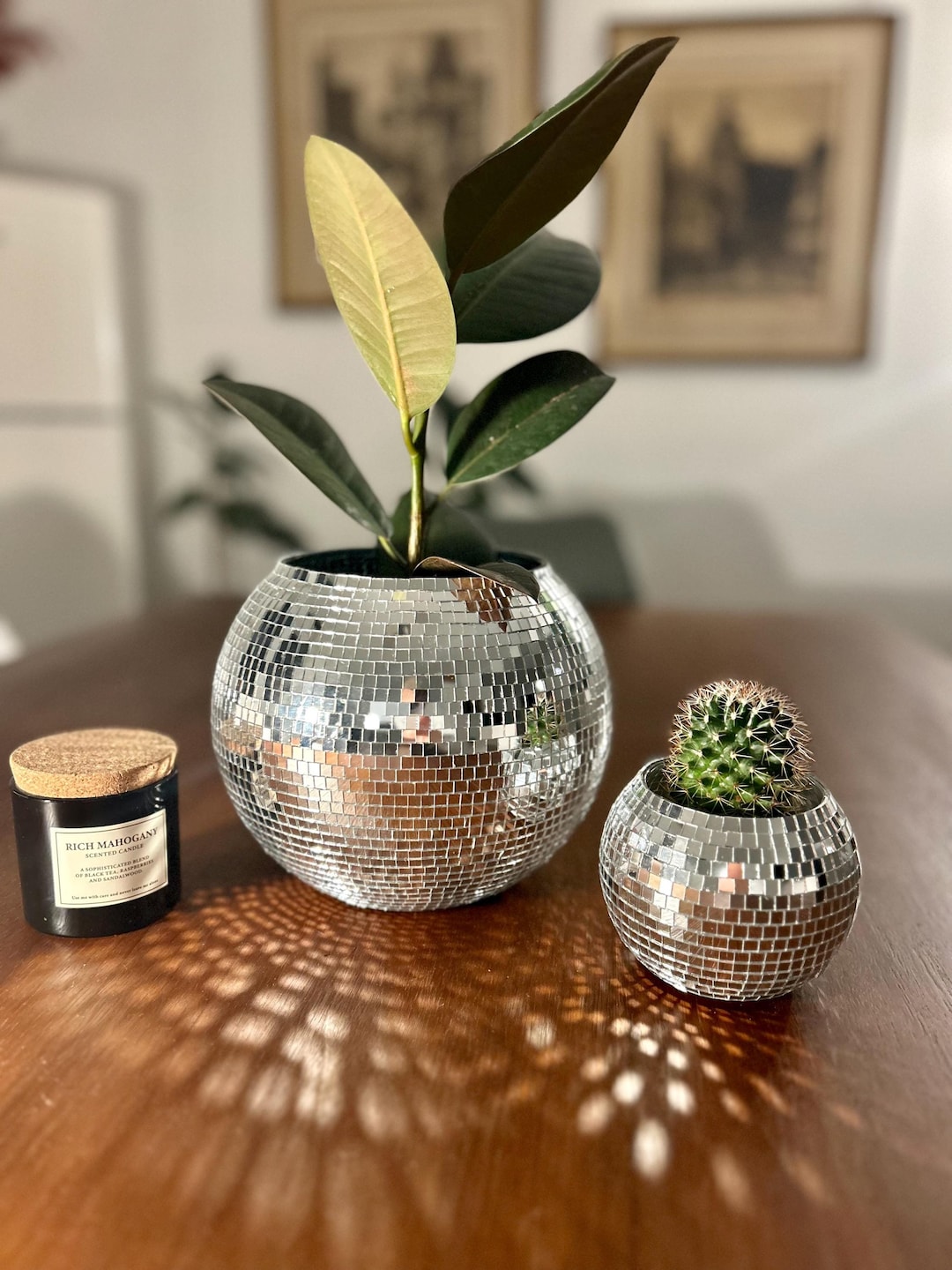 Disco Ball Vase | Planter | Plant Pot | Disco Ball Object | Disco Ball ...