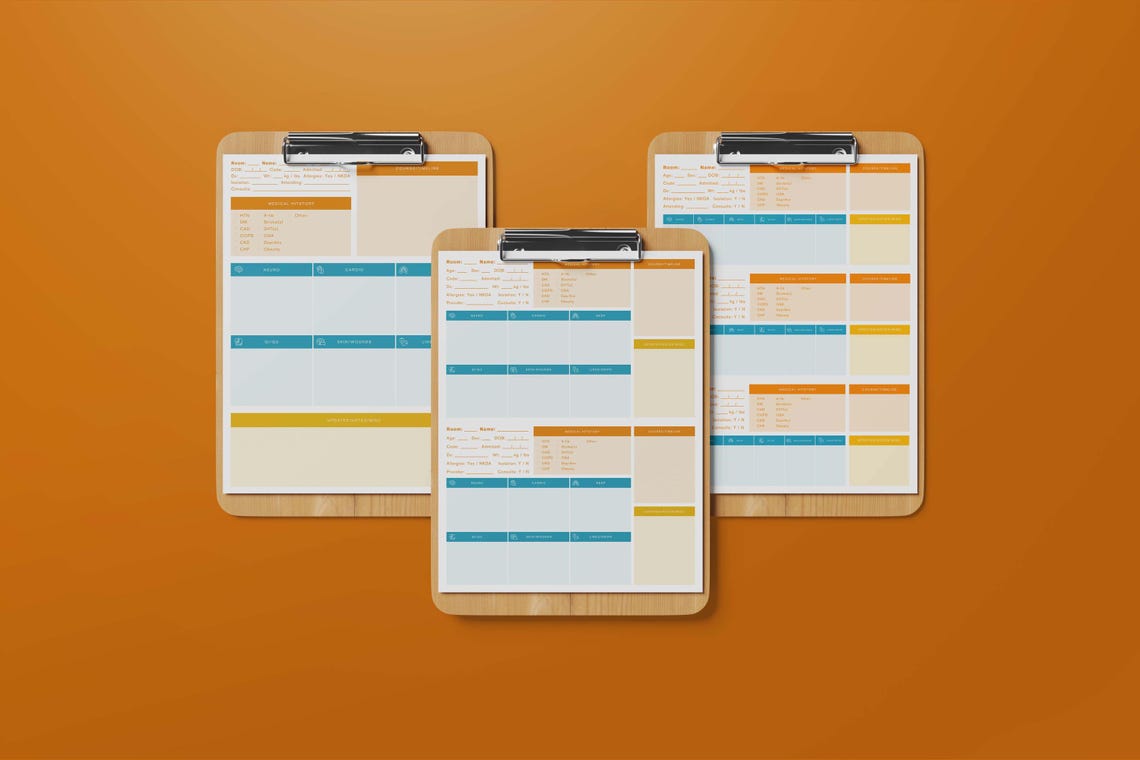 Nursing Report Sheet Nurse Brain Sheet | Printable Digital Download ...