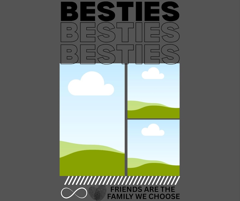 Besties Template Edit in Canva Ready to Print 300dpi - Etsy