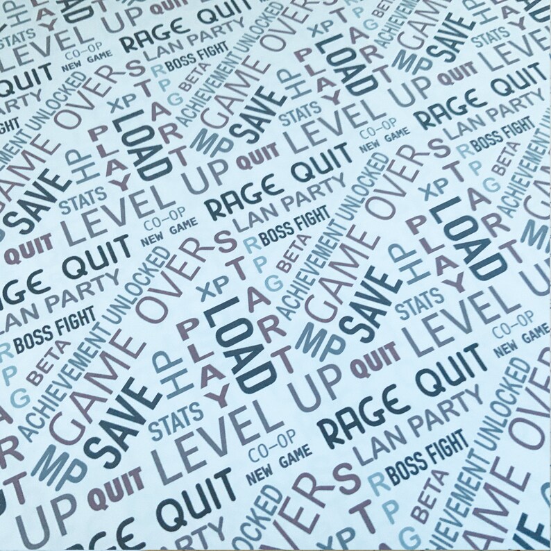 Game Over Gift Wrap A3 Wrapping Sheets Video Game Lover - Etsy UK