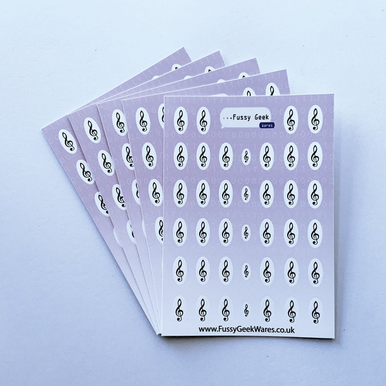 Treble Clef Music Note Stickers - Etsy UK