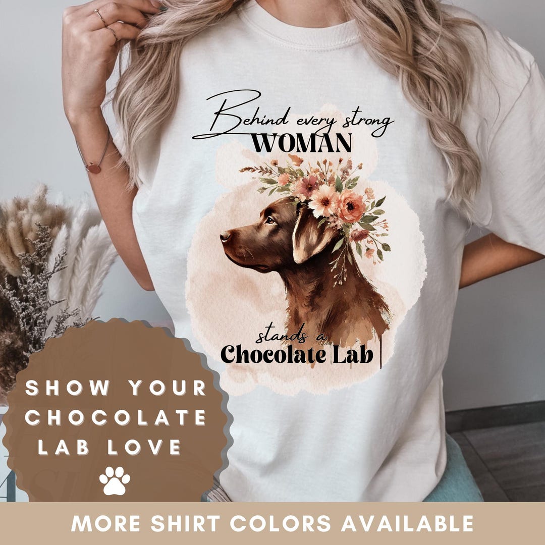 Chocolate Lab Mom Shirt • Floral Labrador Retriever Tee • Dog Mom Gift ...