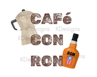 Bad Bunny Cafe Con Ron PNG - Etsy