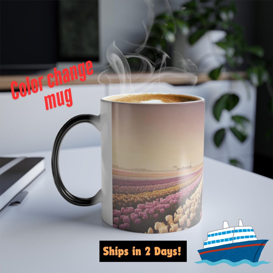 Tulips Color Changing Mug - Heat Reactive Magic Mug (11oz) - Etsy