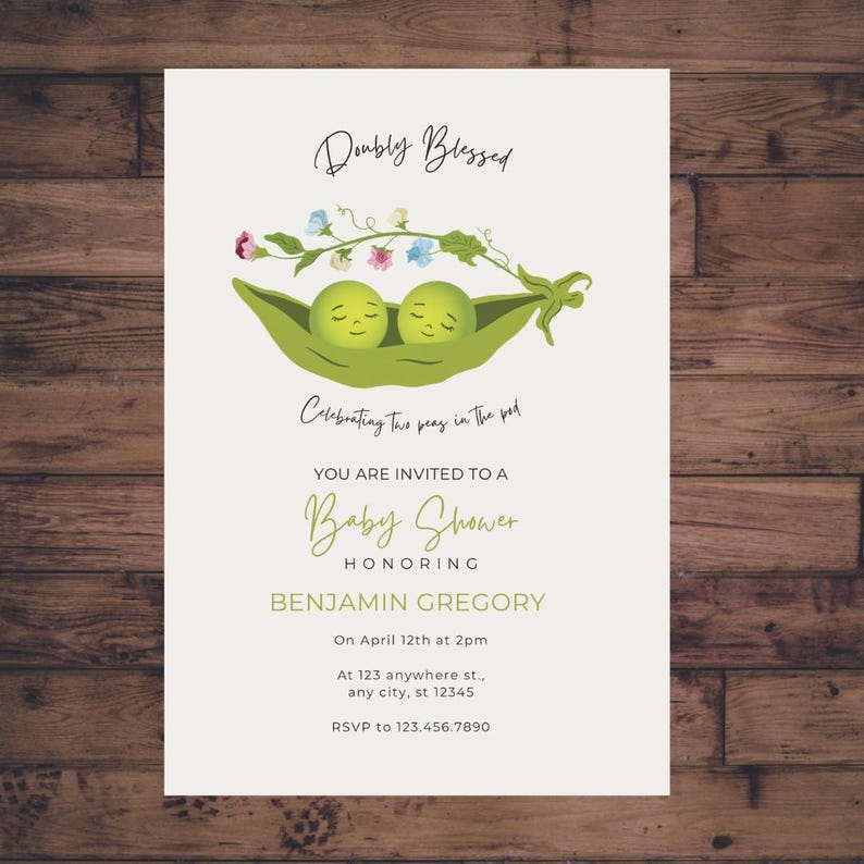 Sweet Pea Baby Shower Invitation - Etsy