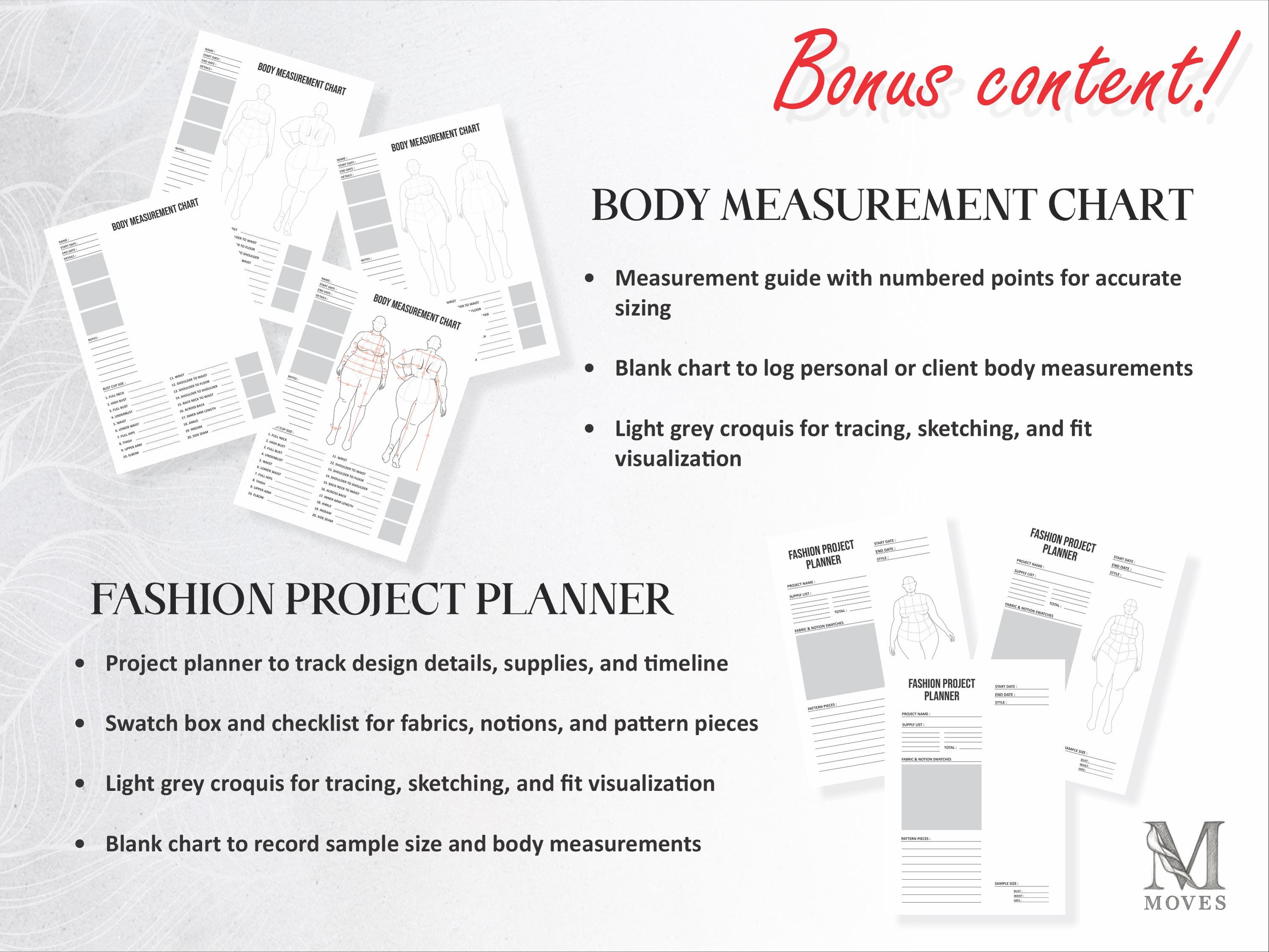 Plus Size Fashion Croquis Template: Curvy Body Figure Sketch (printable ...