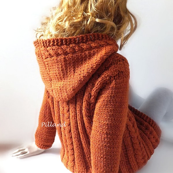 Knit Hoodie Pattern - Etsy