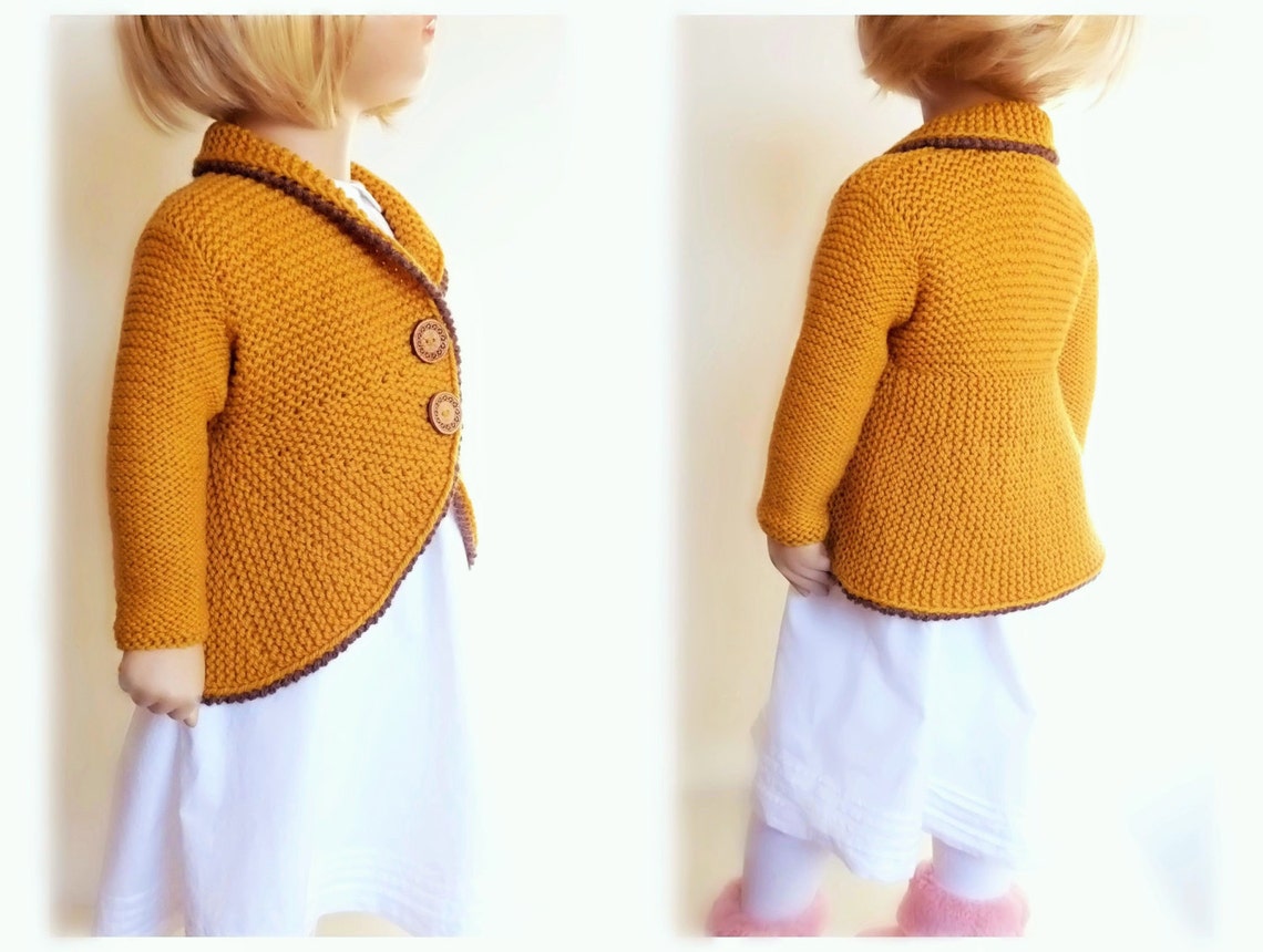 Hand Knit Sweater Girls Knit Jacket Cardigan Custom Knit - Etsy