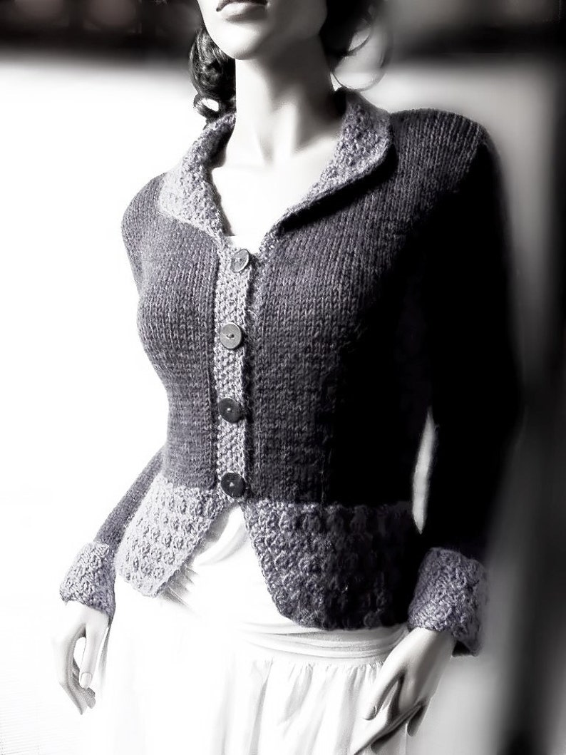 Women's Buttoned Cardigan Knitted Sweater Jacket Custom Color Knitwear ...