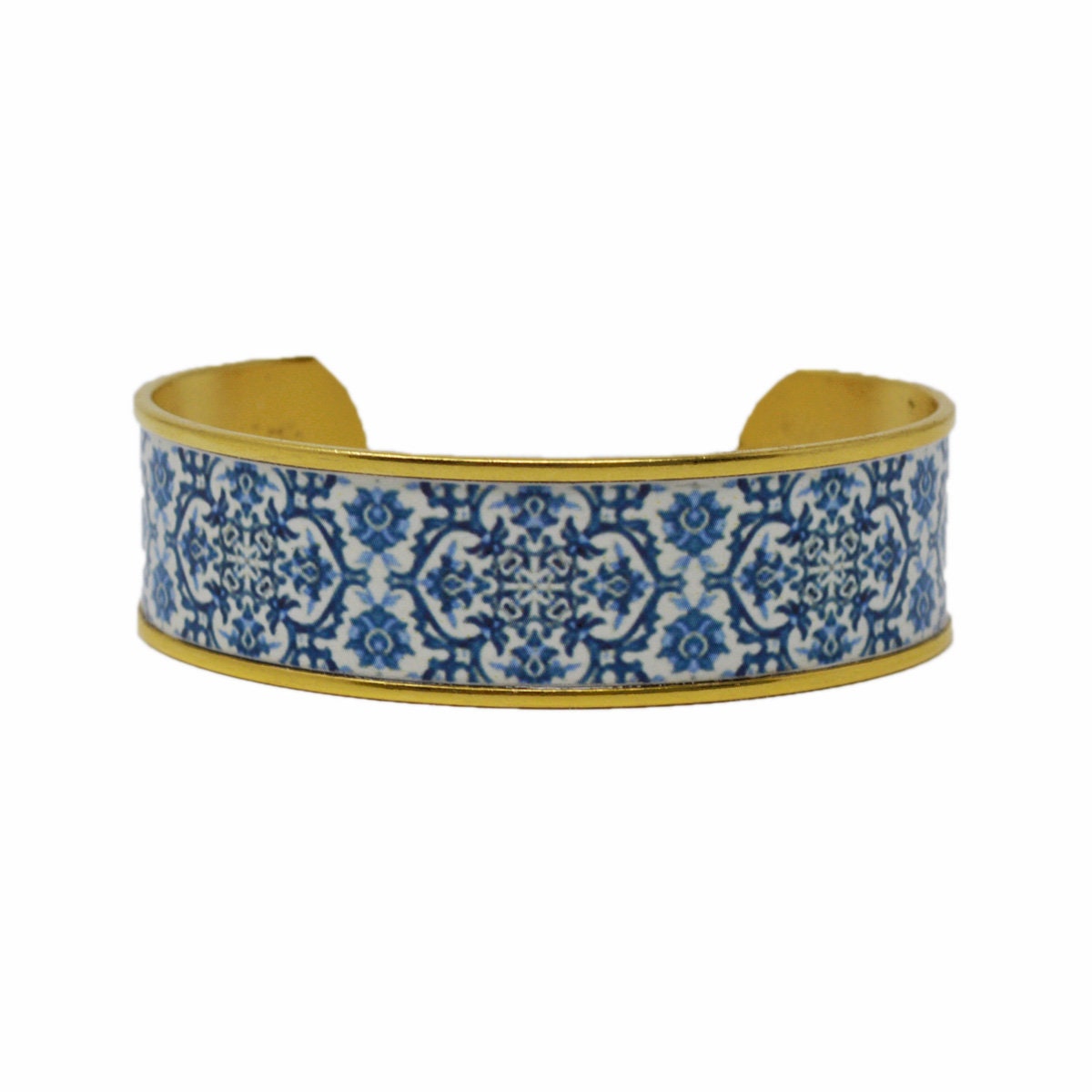 Mediterranean Royal Blue Tile Cuff Bracelet - Etsy