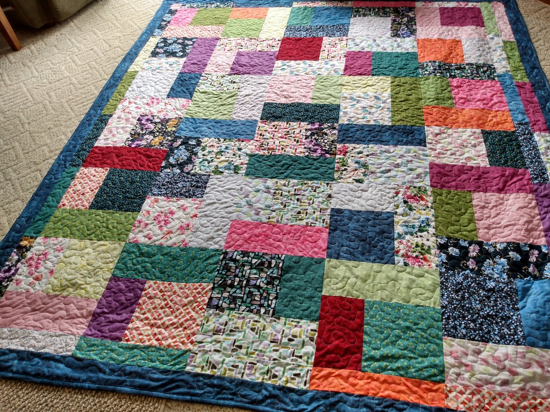 Multi Color King Size Quilt - Etsy