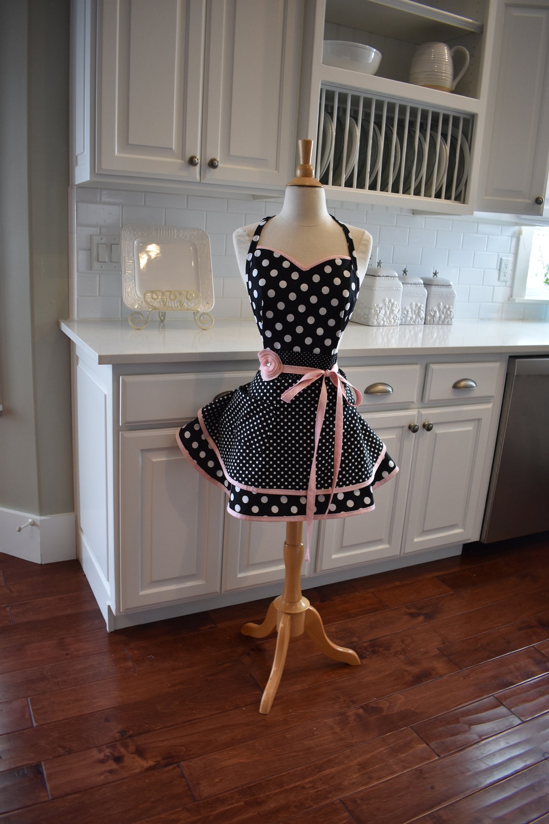 Cotton Candy Pink Cute Apron - READY TO SHIP - 4retrosisters - Women's ...
