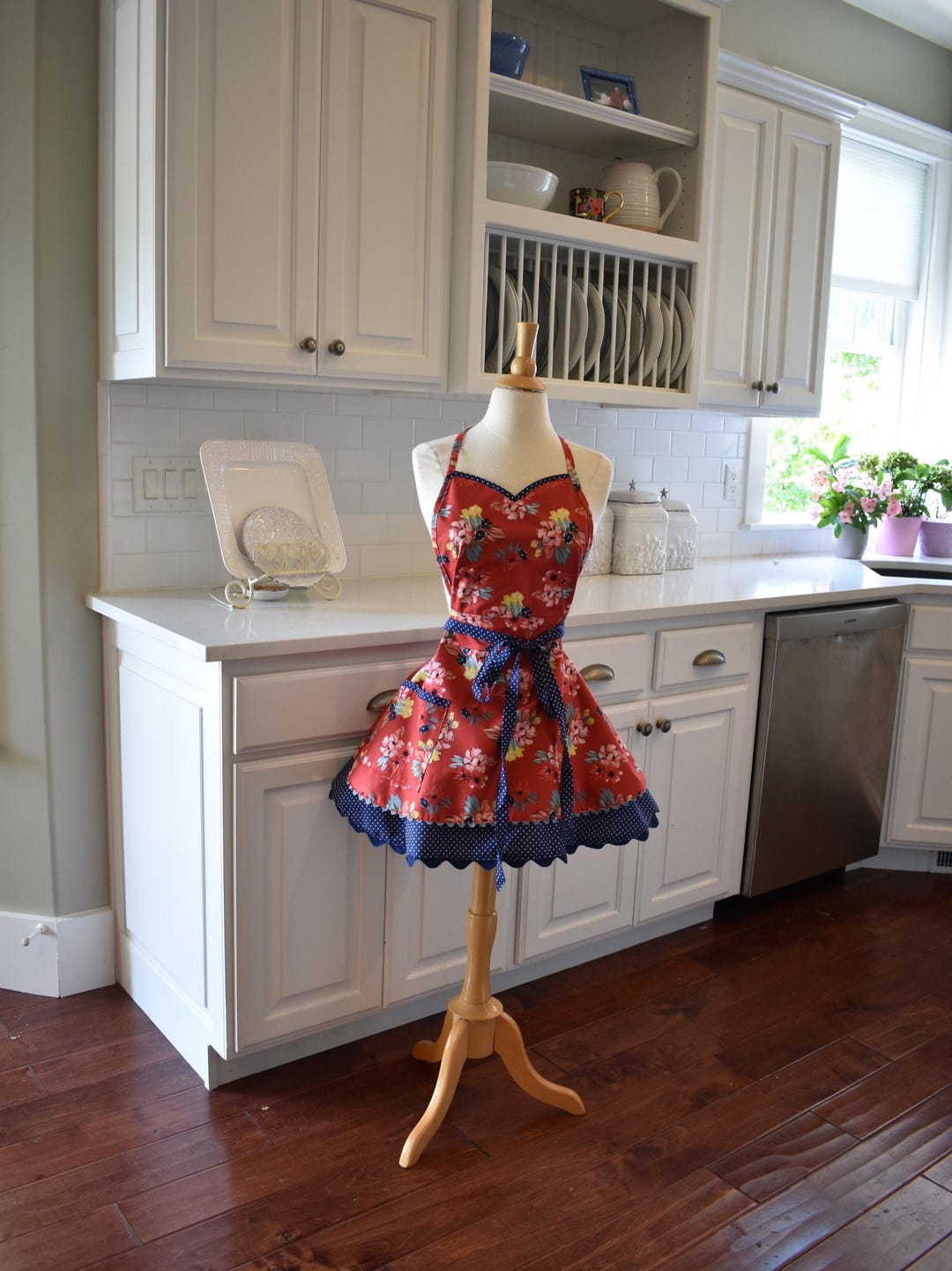 Blue Berry Annabelle Apron - Double Skirt Apron - Embroidery Option ...