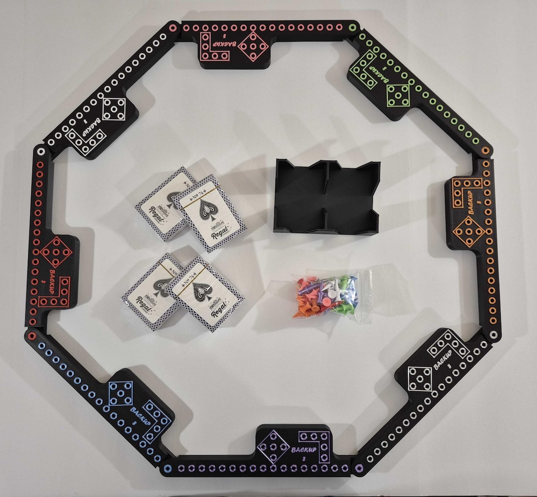 Backup 8 Pegs and Jokers Board Game: Dark Edition, 8-player - Etsy
