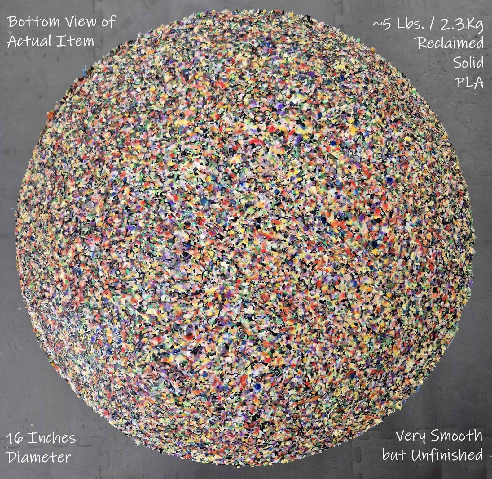 Unique Solid Colorful Tabletop With Flecked Texture Unfinished Surface ...