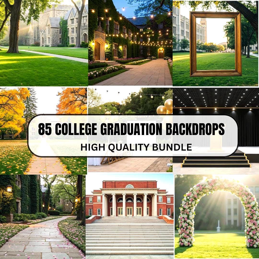 Graduation Backdrops – 85 High-resolution Digital Backgrounds |outdoor ...