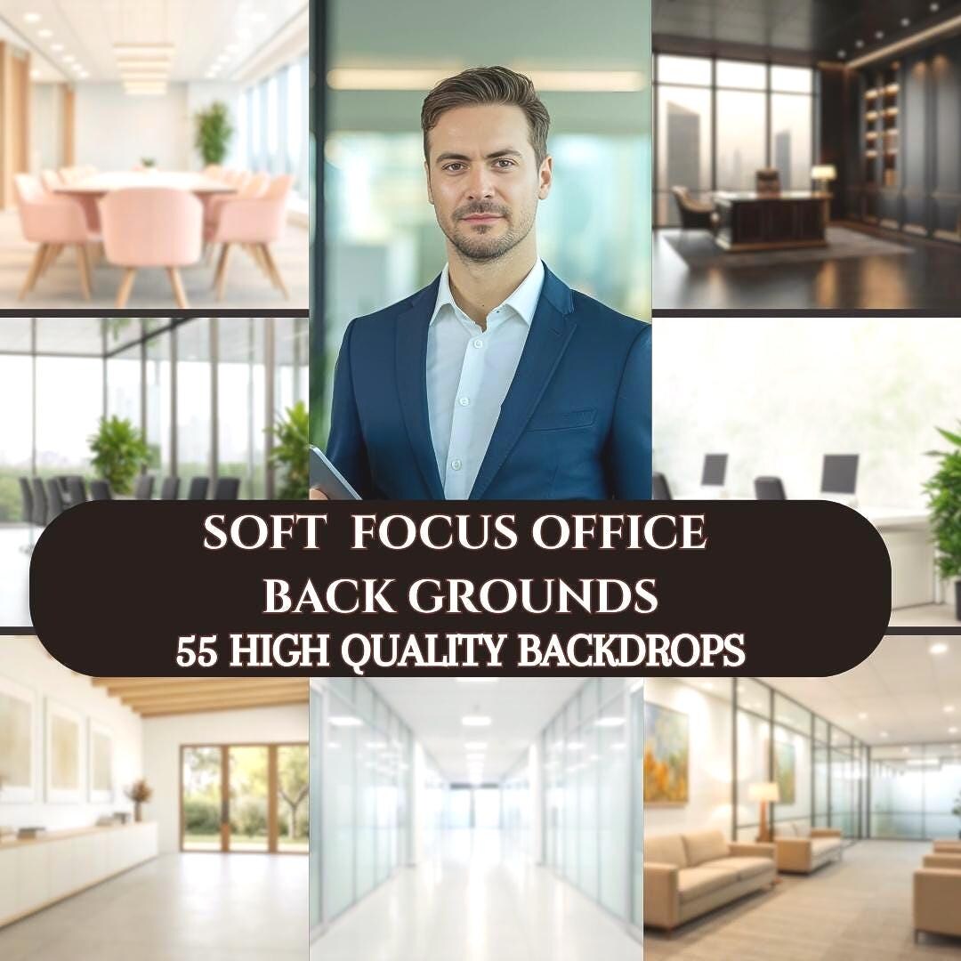 Soft Focus Office Backdrops: Professional Headshot & Zoom Backgrounds ...
