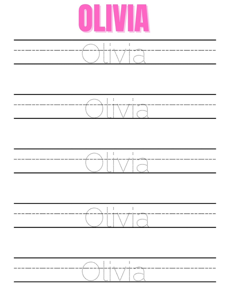 Personalized Name Tracing Worksheet: Handwriting Practice (digital File ...