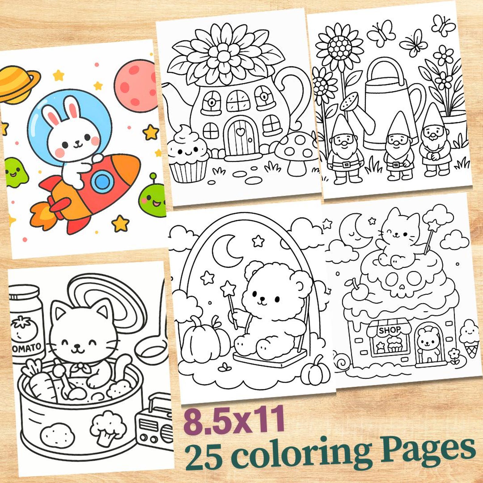 Cozy Coloring Book: 25 Hygge Relaxation Pages (PDF Download) - Etsy