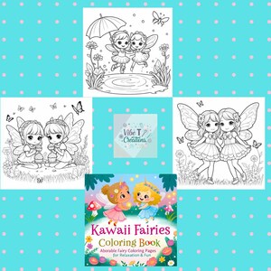 Bold and Easy Coloring Book, Cute Fairy Girl's Coloring Pages, Kawaii ...