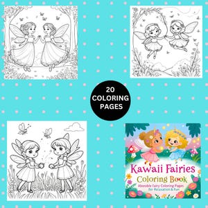 Bold and Easy Coloring Book, Cute Fairy Girl's Coloring Pages, Kawaii ...